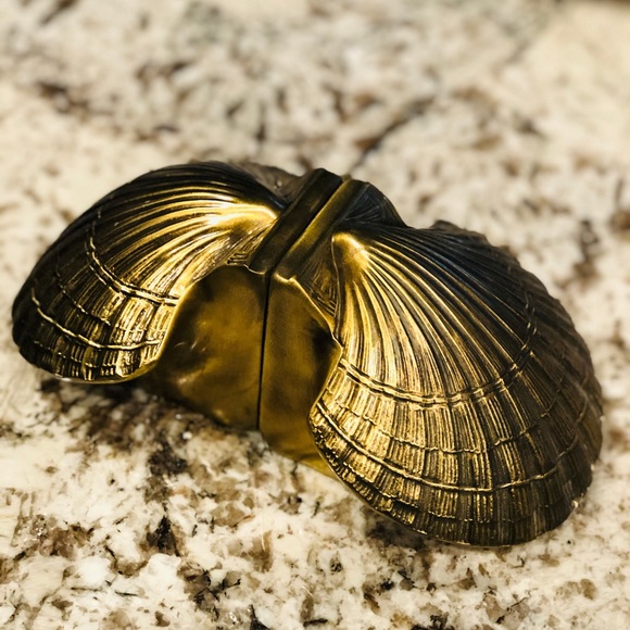 Accents | 195s Handcast Vintage Solid Brass Clam Bookends | Poshmark